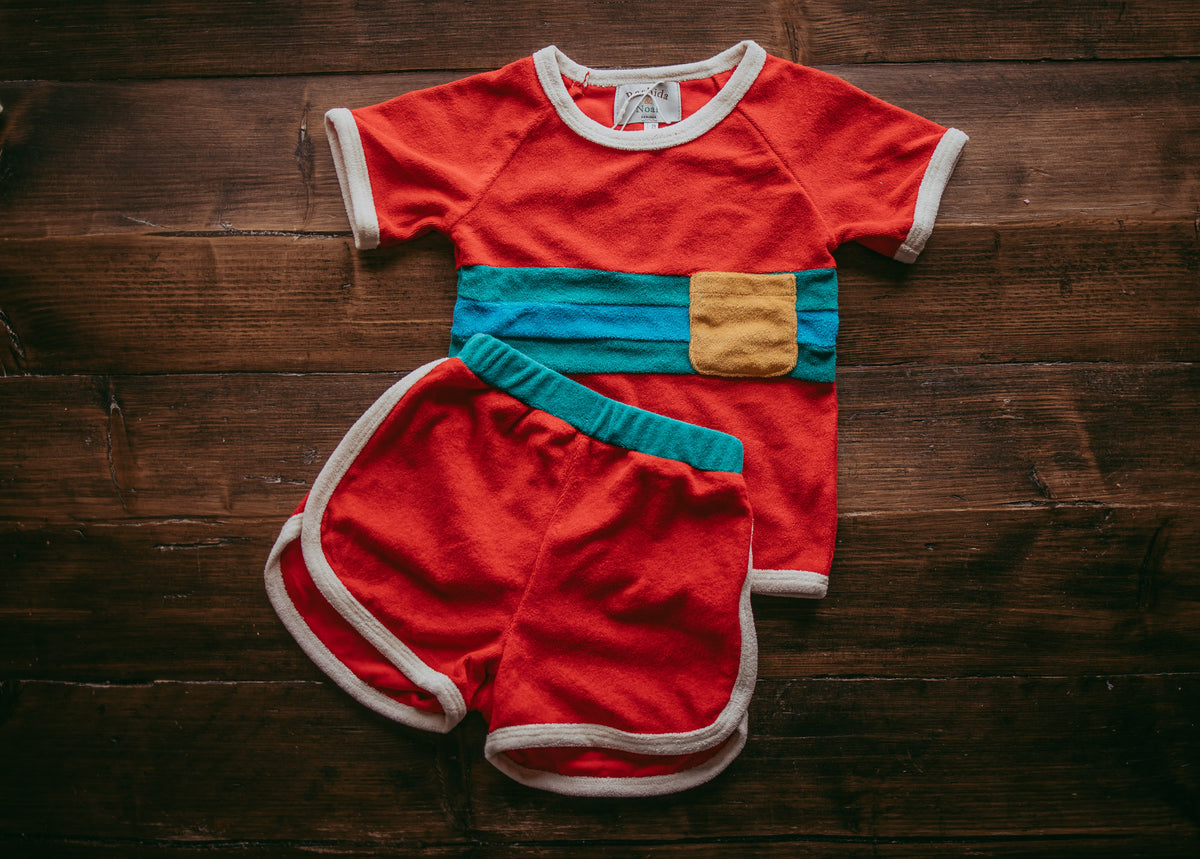 Retro Set - Red Multi Coloured – Rashida and Noah Designs
